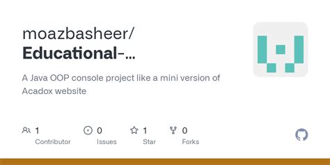 Github Moazbasheereducational Management System A Java Oop Console Project Like A Mini