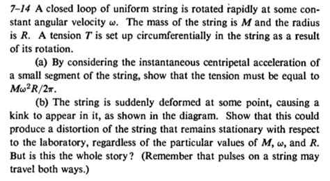 solved 7 14 a closed loop of uniform string is rotated