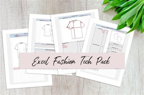 Excel Tech Pack Template Fashion Template Etsy