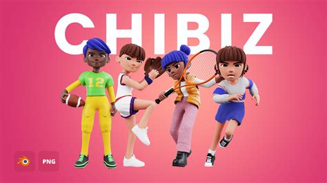 Chibiz Chibi 3d Models Of Cartoon 3d Characters Superhive Formerly Blender Market