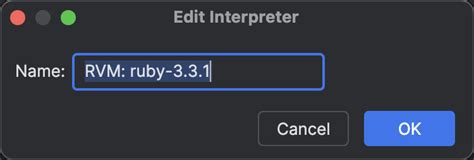 Configure A Ruby Interpreter Rubymine Documentation