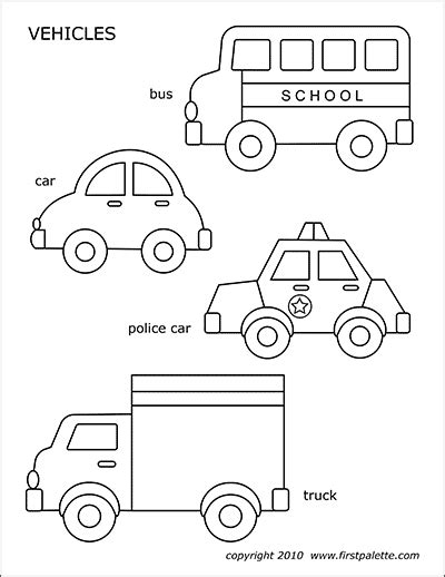 Car Coloring Printables Cars And Vehicles Free Printable Templates