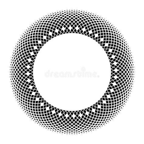 Circle Dots Pattern For Decorative Round Frame 3d Illusion Stock Vector Illustration Of
