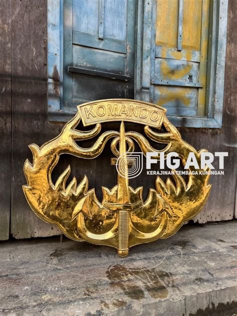 Logo Komando Pasukan Khusus Kopassus Kuningan Kerajinan Tembaga Dan