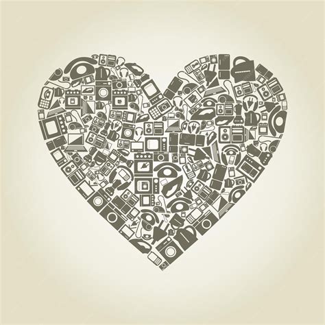 Premium Vector Heart Electronics