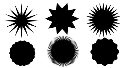 Zigzag And Wavy Geometric Shapes Set Circle Elements With Curve Edge Zig Zag Shapes For