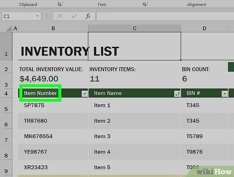 How To Create An Inventory List In Excel With Pictures