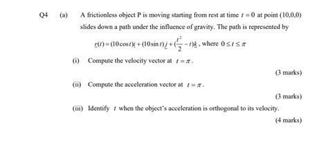 Solved Q A A Frictionless Object P Is Moving Starting Chegg