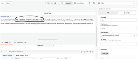 grafana how can i filter the contents in the table panel stack