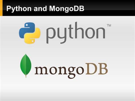 Python And Mongodb Ppt