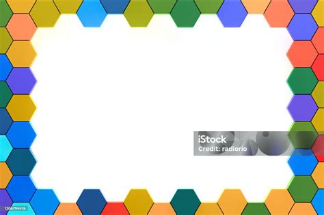 화려한 육각형 다각형 프레임의 3d 일러스트 0명에 대한 스톡 사진 및 기타 이미지 0명 기하 도형 단순함 Istock