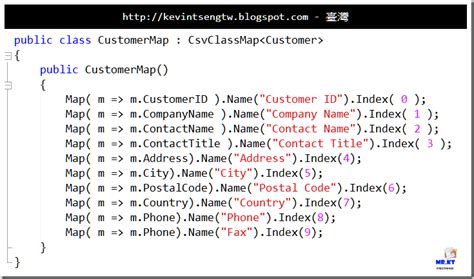 mrkt 的程式學習筆記 使用 csvhelper part 2 資料讀取
