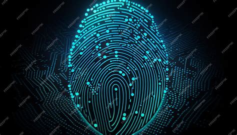 Premium Photo Generative Ai Fingerprint Scanning Biometric