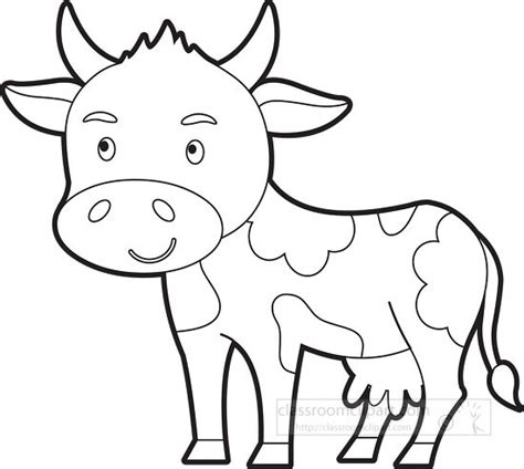 Cow Outline Clip Art