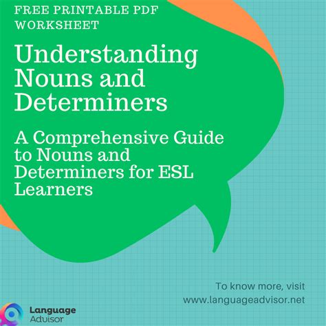 Understanding Nouns And Determiners Language Advisor