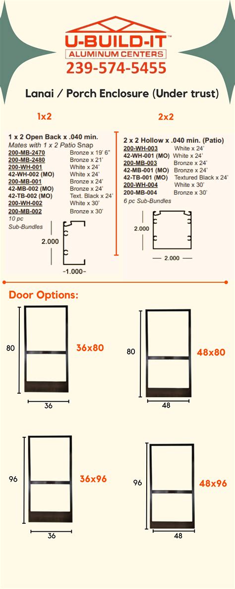 Front Enclosure U Build It Aluminum Centers