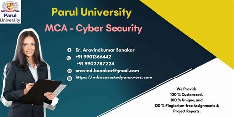 Parul University Mca Cyber Security Solved Assignment At Rs 1500page