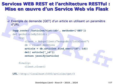 accès aux données en python services web rest et l architecture