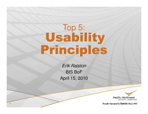 Top 5 Usability Principles Pdf