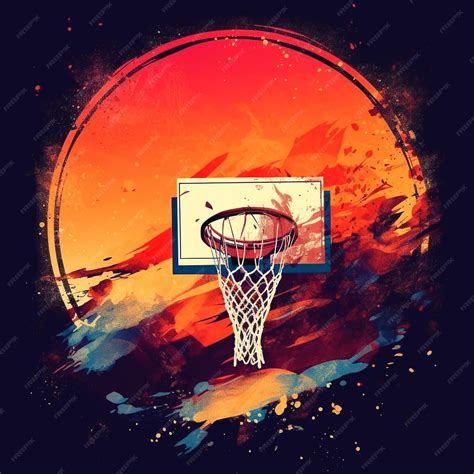 Premium Ai Image Backdrop For Basketball