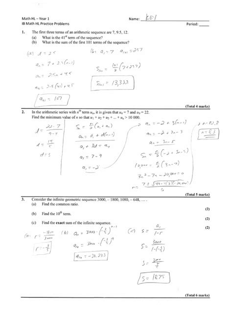 Pages From Hl Exam Review Assignment Answers Part 1 Pages 01 20 Pdf