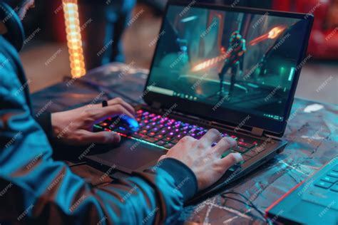 Professional Using Diagnostic Tool On A Gaming Laptop For Efficient