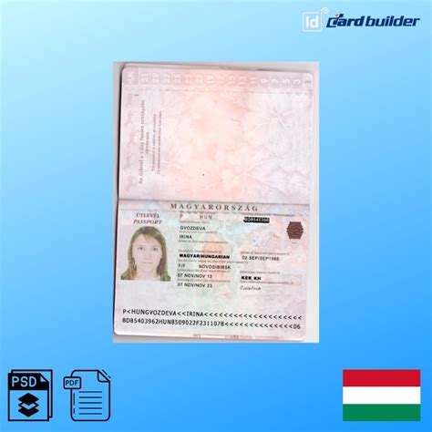 Hungary Passport Template