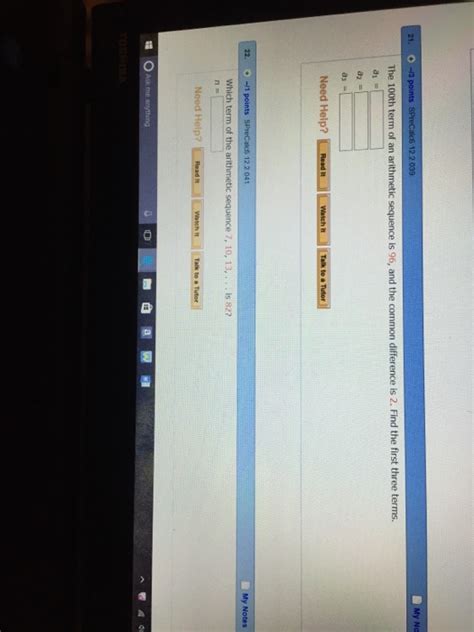 Solved The 100th Term Of An Arithmetic Sequence Is 96 And