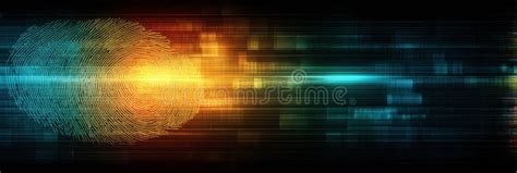 digital fingerprint scan displayed on an abstract tech screen with soft