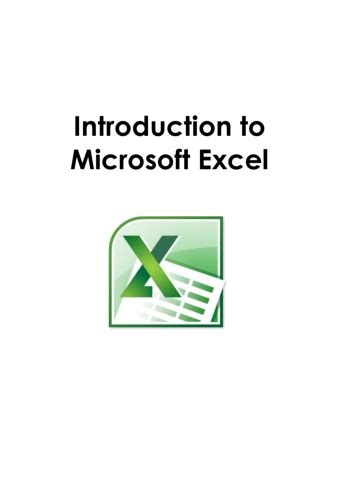 Introduction To Microsoft Excel Part 1 Interview Handout Flipbook By Gemma Dunn FlipHTML5