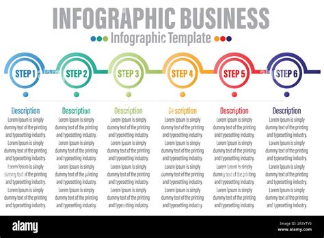 Timeline 6 Steps Six 6 Option Shape Table Chart Elements With Steps