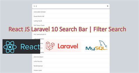 React Js Laravel 10 Search Bar Filter Search Tutorial101