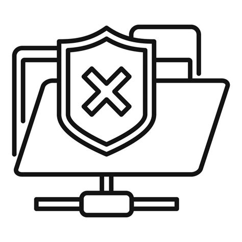 Premium Vector Folder Access Authentication Icon Outline Folder