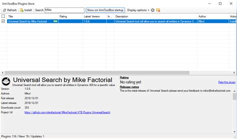 dynamics 365 universal search for xrmtoolbox mike s blog