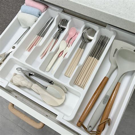 서랍정리용품 길이조절 수저 정리함 싱크대 서랍 정리 오늘의집 쇼핑