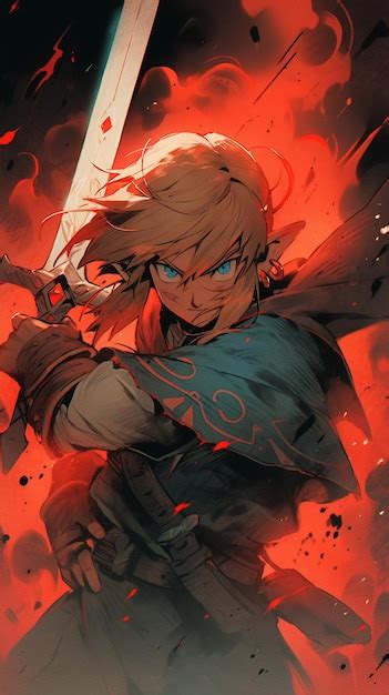Premium Photo Anime Style Illustration Of A Female Knight With Sword