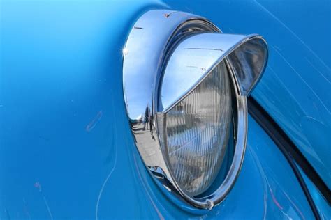 무료 사진 헤드라이트 차량 자동차 반사 빛 클래식 크롬 야외에서