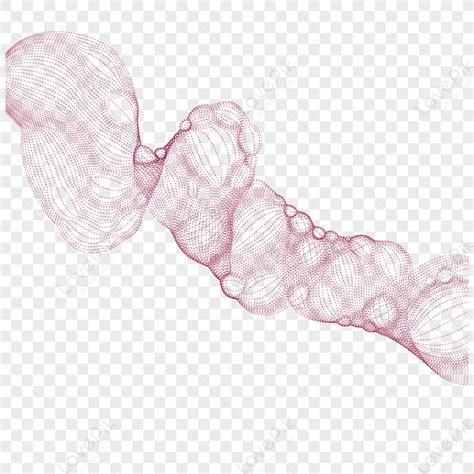 핑크 일러스트 웨이브 버블 테크 라인추상버블 링 Png 일러스트 무료 다운로드 Lovepik