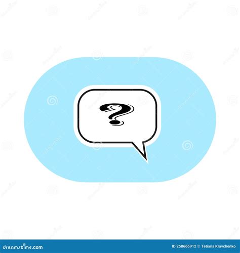 Question Mark Message Speak Icon Information Sign Business Concept Vector Illustration Stock