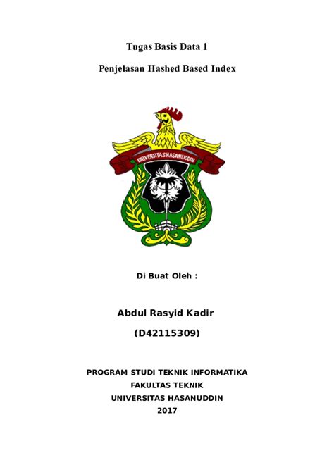 Doc Tugas Basis Data 1 Penjelasan Hashed Based Index