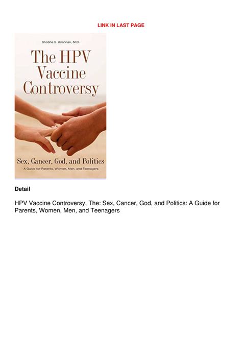 Ppt Pdf Hpv Vaccine Controversy The Sex Cancer God And Politics