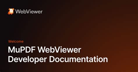 Mupdf Webviewer Developer Documentation Mupdf Webviewer