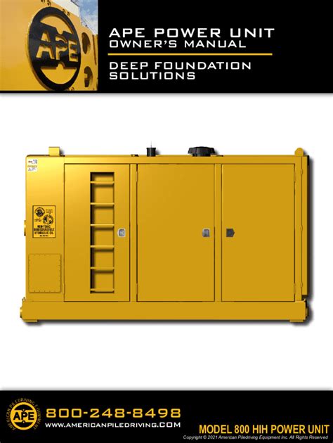 Fillable Online Ape Model 800 Power Unit Fax Email Print Pdffiller