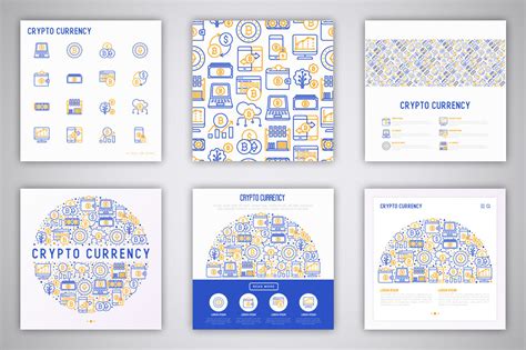 Crypto Currency Icons Set Concept By Alexey Blogoodf Thehungryjpeg