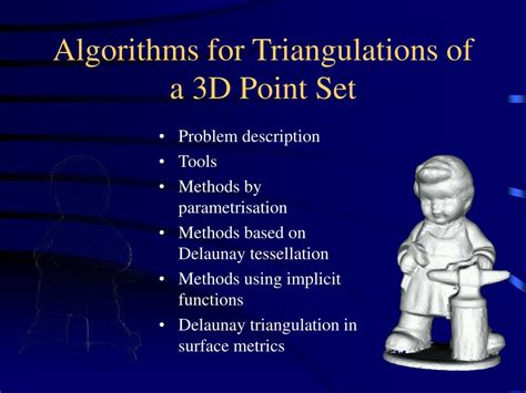 Ppt Algorithms For Triangulations Of A 3d Point Set Powerpoint