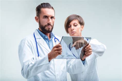 Professionals Consult Ai Driven Tablet For Insights Stock Image Image Of Scrutiny Tablet