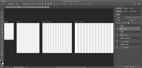 Photoshop Bootstrap 3 Grid Template Using Artboards Free Download By Dan Rodney Web