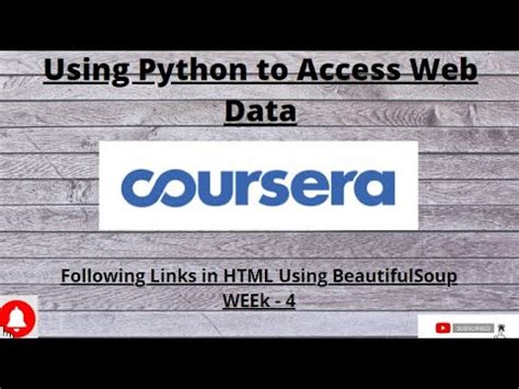 Following Links In HTML Using BeautifulSoup In Python To Access Web Data YouTube
