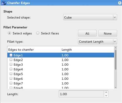 Part Chamfer FreeCAD Documentation