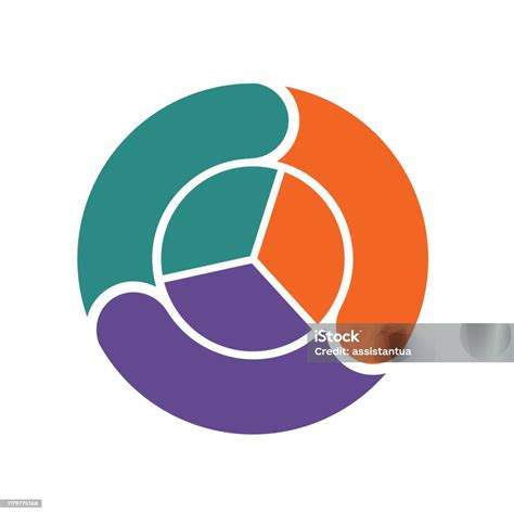 인포 그래픽 원형 순환 프로세스 3 위치에 대한 컬러 원형 차트 및 링에서 템플릿 0명에 대한 스톡 벡터 아트 및 기타 이미지 0명 개념 개념과 주제 Istock